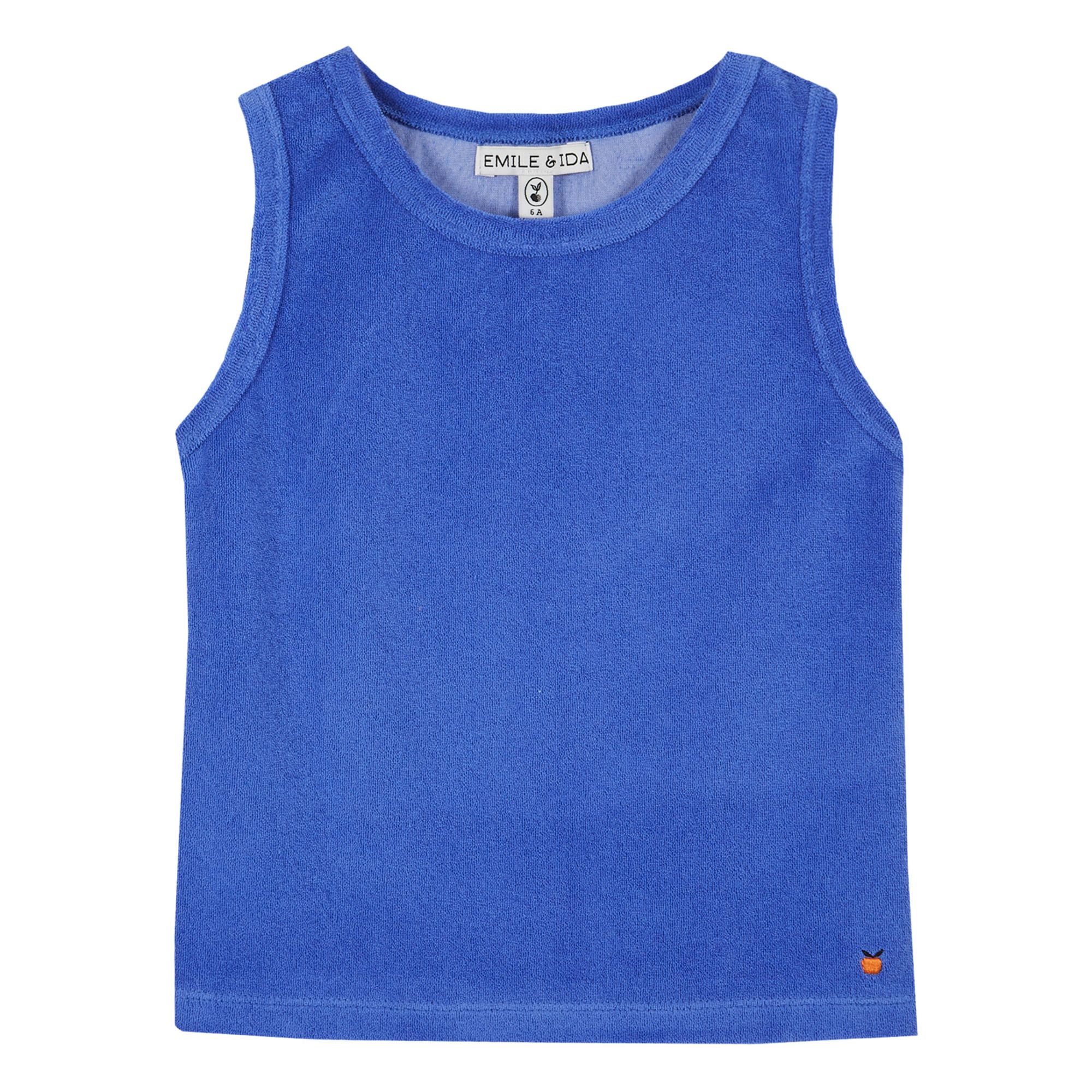 Emile et Ida - Terry Cloth Tank Top - Blue | Smallable