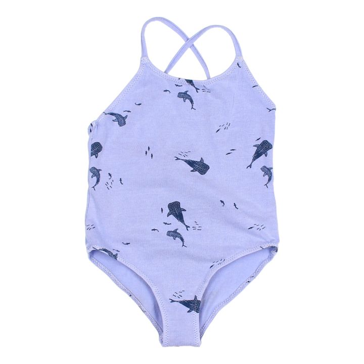 Búho - Organic Cotton Ocean One-piece Swimsuit - Lavender | Smallable