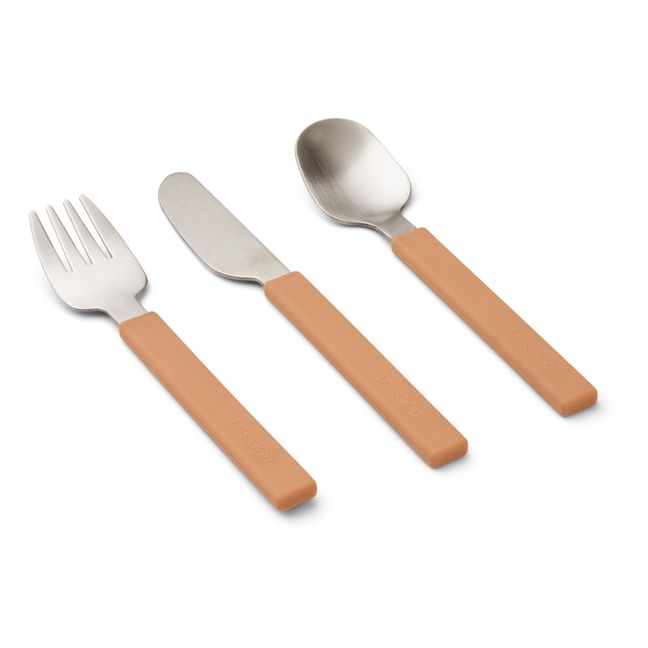 Liewood - Couverts en inox Tove - Set de 3 - Golden caramel mix | Smallable
