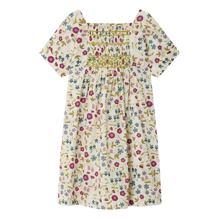 Bonpoint - Robe Smockée Liberty Exclusif Paysanne - Ecru | Smallable