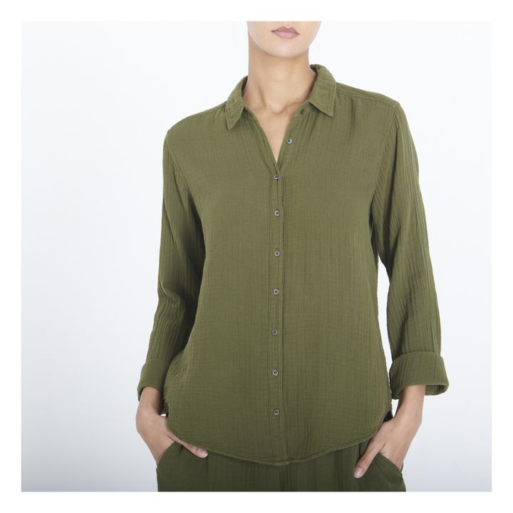 Xirena - Scout Cotton Muslin Shirt - Khaki | Smallable