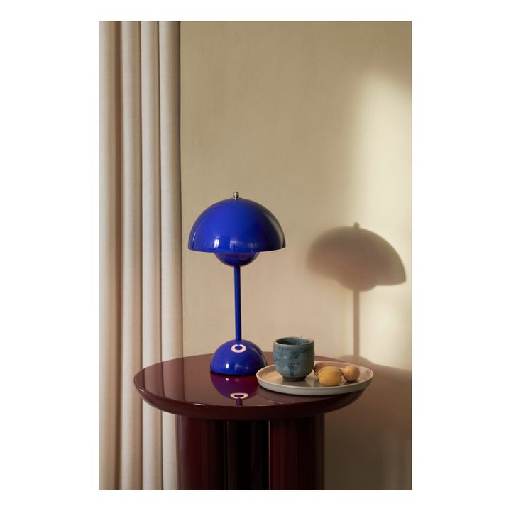 & Tradition - VP9 Flowerpot Portable Table Lamp, Vernon Panton - Blue ...