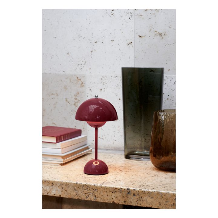 & Tradition - VP9 Flowerpot Portable Table Lamp, Vernon Panton - Plum ...
