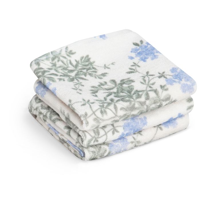 garbo&friends - Plumbago Bath Flannels - Set of 3 - Blue | Smallable