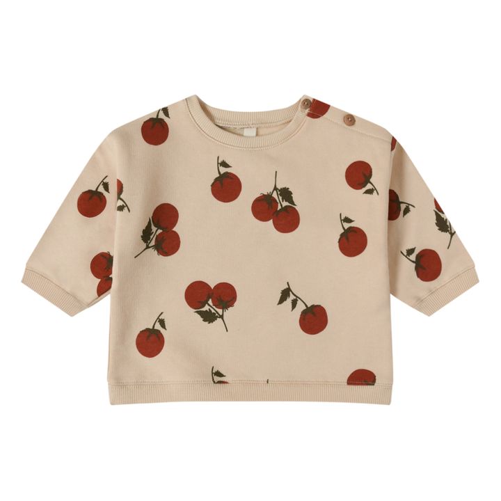 Organic Zoo - Tomato Terry Cloth Sweatshirt - Ecru | Smallable