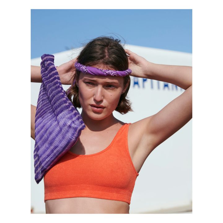 Albertine - Britney Terry Cloth Sport Bra - Mandarin | Smallable
