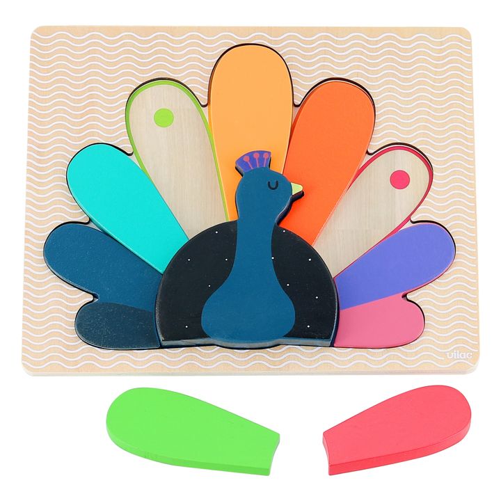 Vilac - Peacock Shape Sorting Puzzle - Andy Westface | Smallable