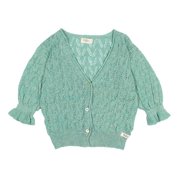 Búho - Cardigan in Lino traforato Romantic - Verde | Smallable