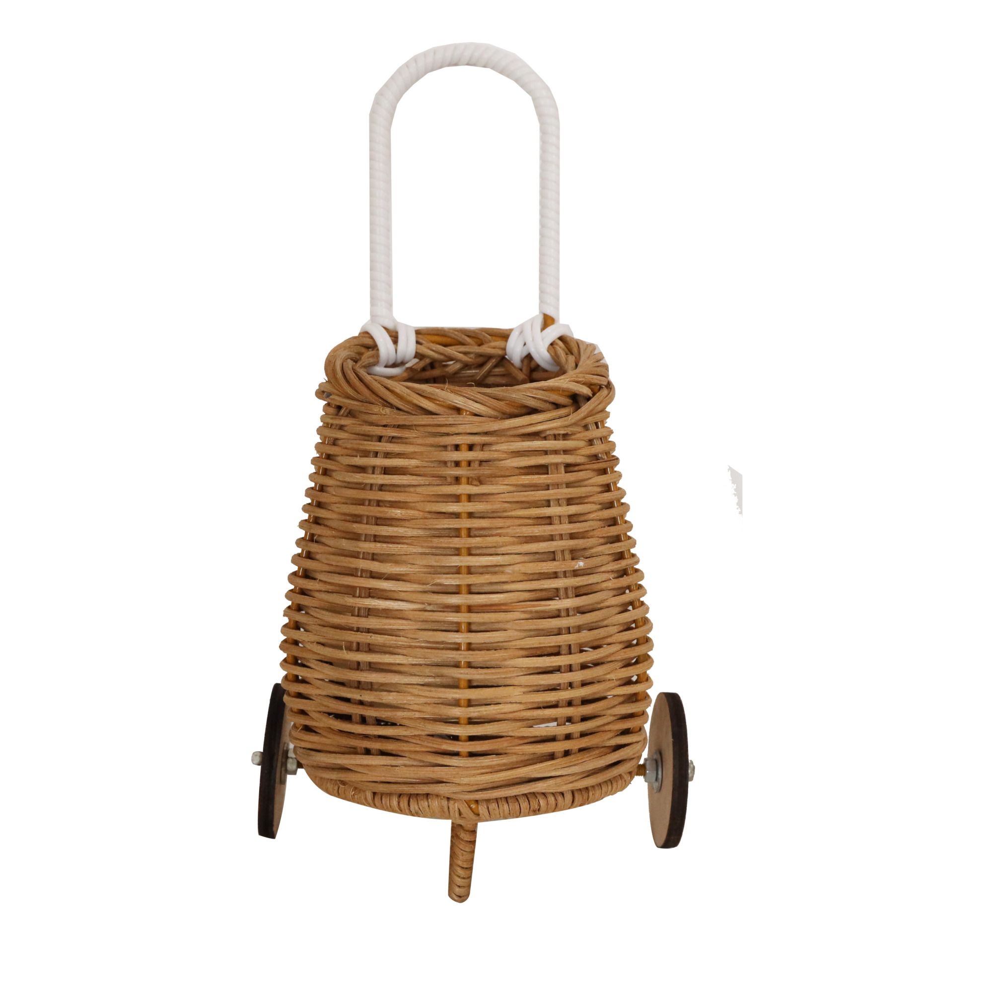 Olli Ella - Luggy Rattan Wheeled Doll Basket | Smallable