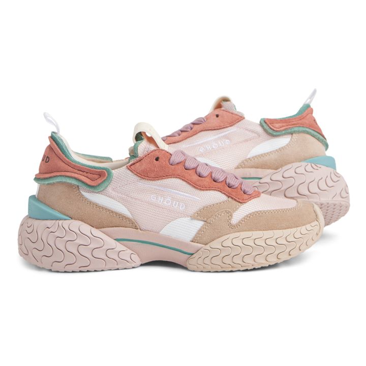 Ghoud - Baskets Tyre Mesh Suede - Rose pâle | Smallable