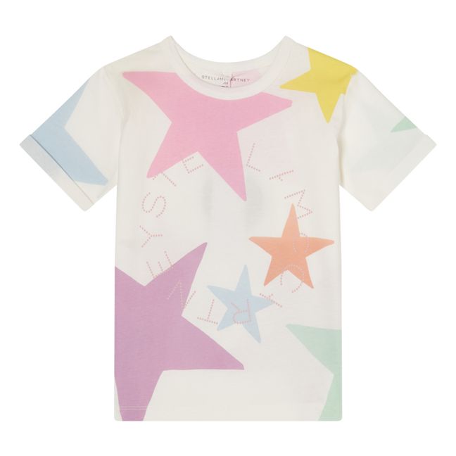 Molo - T-Shirt Coton Bio Smiley Riley - Ecru | Smallable