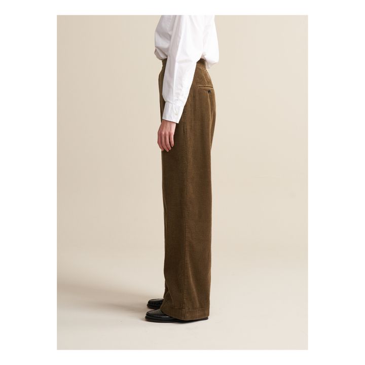 Bellerose - Pantalon Davis Velours Côtelé - Collection Femme - Brun ...
