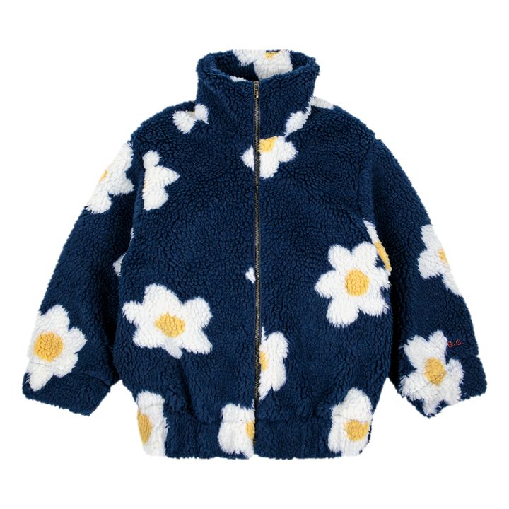 Bobo Choses - Flower Fleece Coat - Navy blue | Smallable