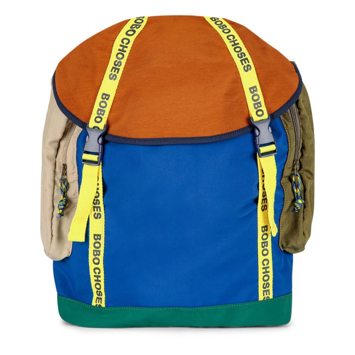 Bobo Choses - Organic Cotton Colorblock Backpack - Blue | Smallable
