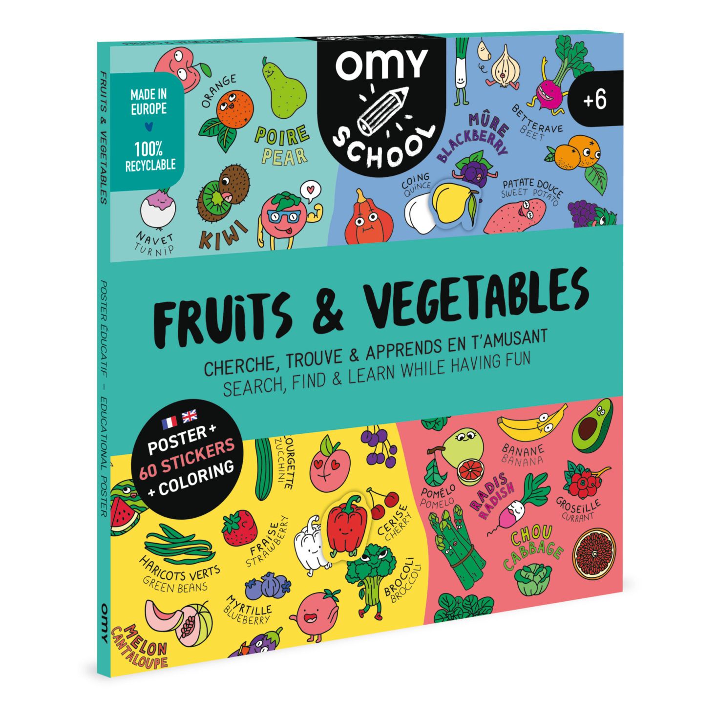 Omy - OMY school poster - Fruit and vegetables | Smallable
