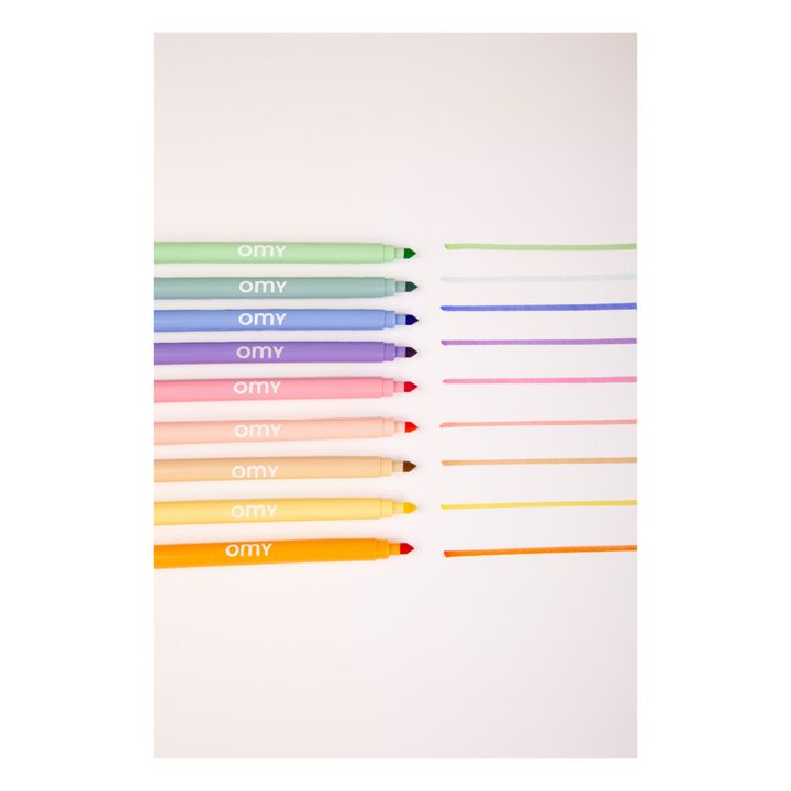 Omy - 9 Pastel felt-tip pens - Purple | Smallable
