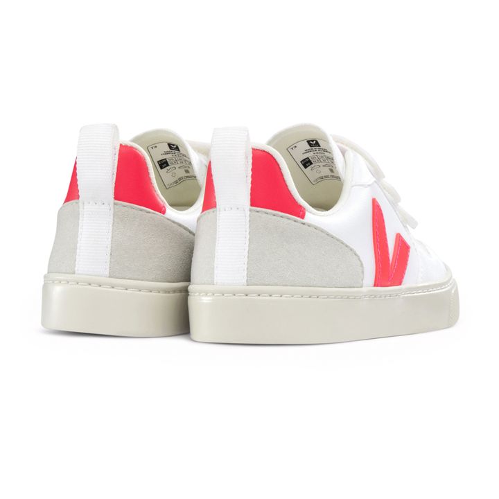 Veja - Baskets V-10 Scratchs Cuir - Rose | Smallable
