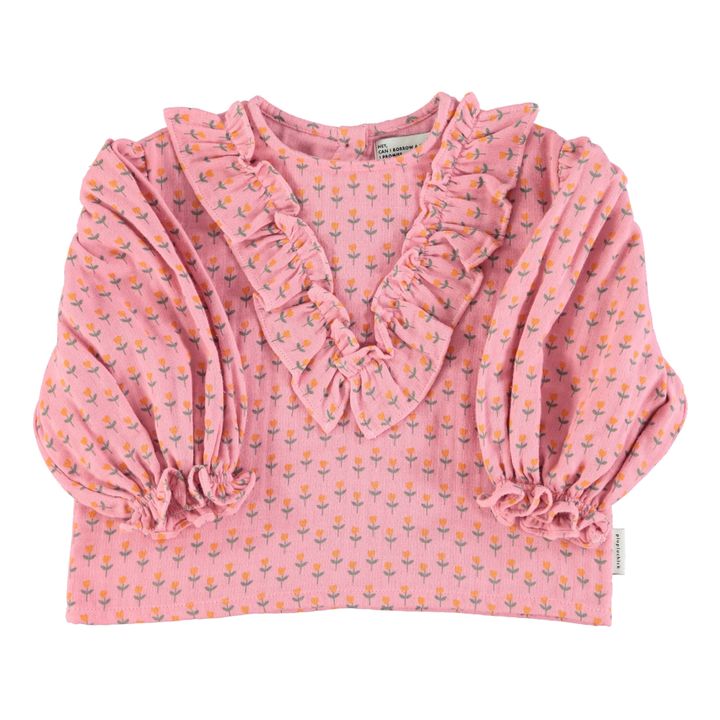 Piupiuchick - Floral Ruffled Blouse - Pink | Smallable