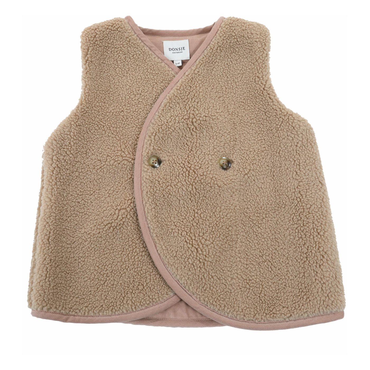 Donsje - Monty Fur Vest - Taupe brown | Smallable