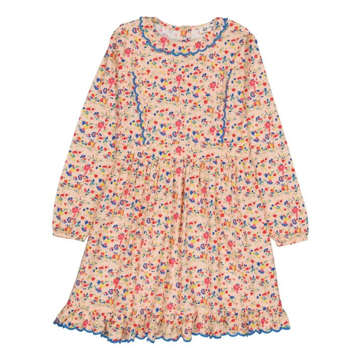 Hello Simone Robe Colerette Fleurie Augustine Beige Smallable