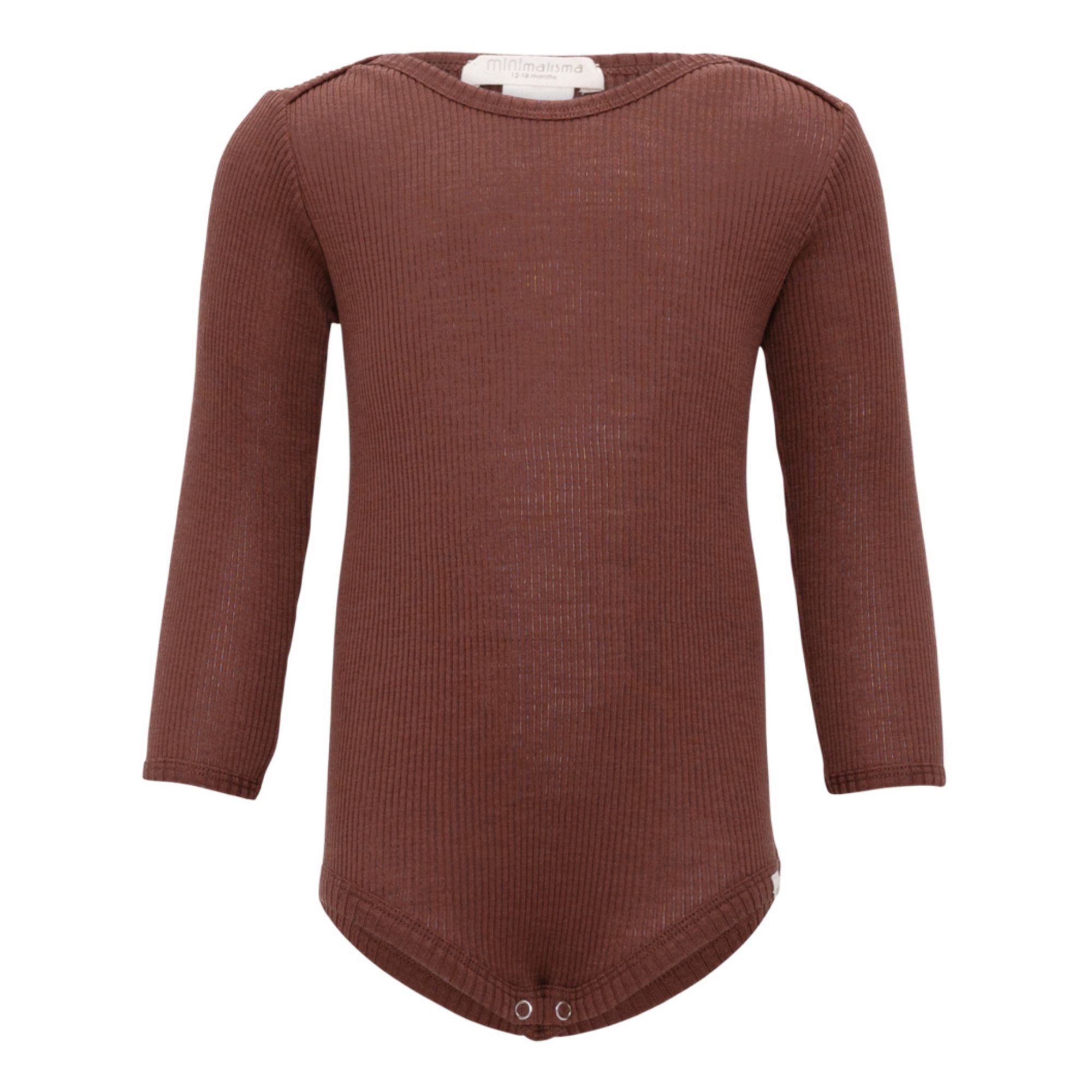 Minimalisma - Alaska Merino Ribbed Bodysuit - Terracotta | Smallable