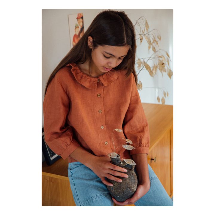 Matona - Linen Blouse - Terracotta | Smallable