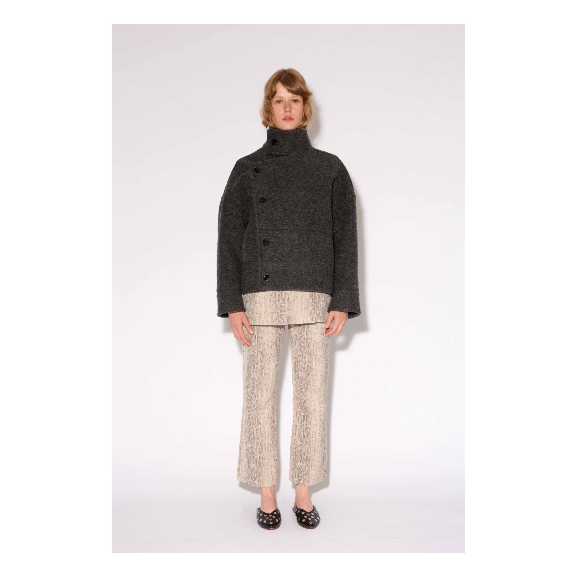 Roseanna - Manteau Craig Albert Laine - Gris anthracite | Smallable