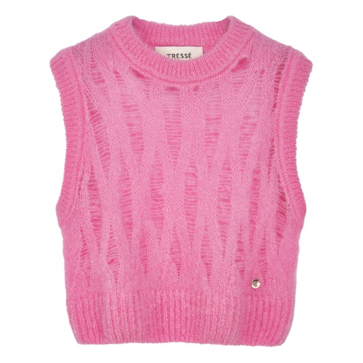 Tressé - Ärmelloser Pullover Mariza Kid Mohair - Rosa | Smallable
