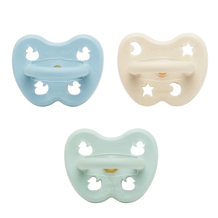 Hevea - Set of 3 Pacifiers Discovery Pack - Light blue | Smallable