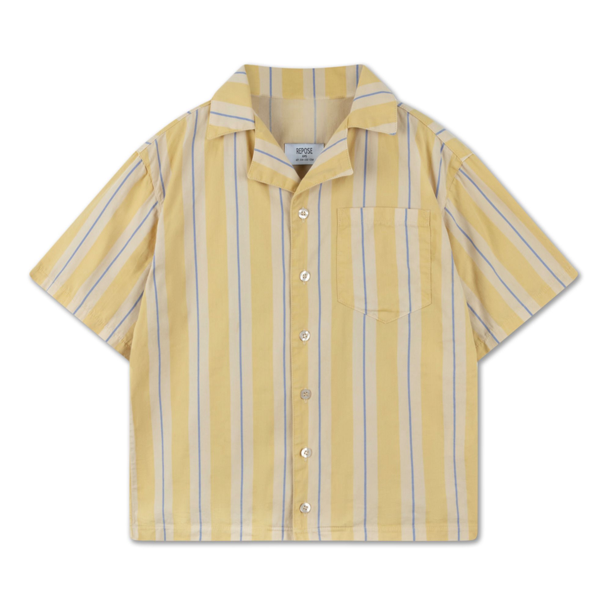 Repose AMS - Boxy organic cotton shirt - Yellow | Smallable
