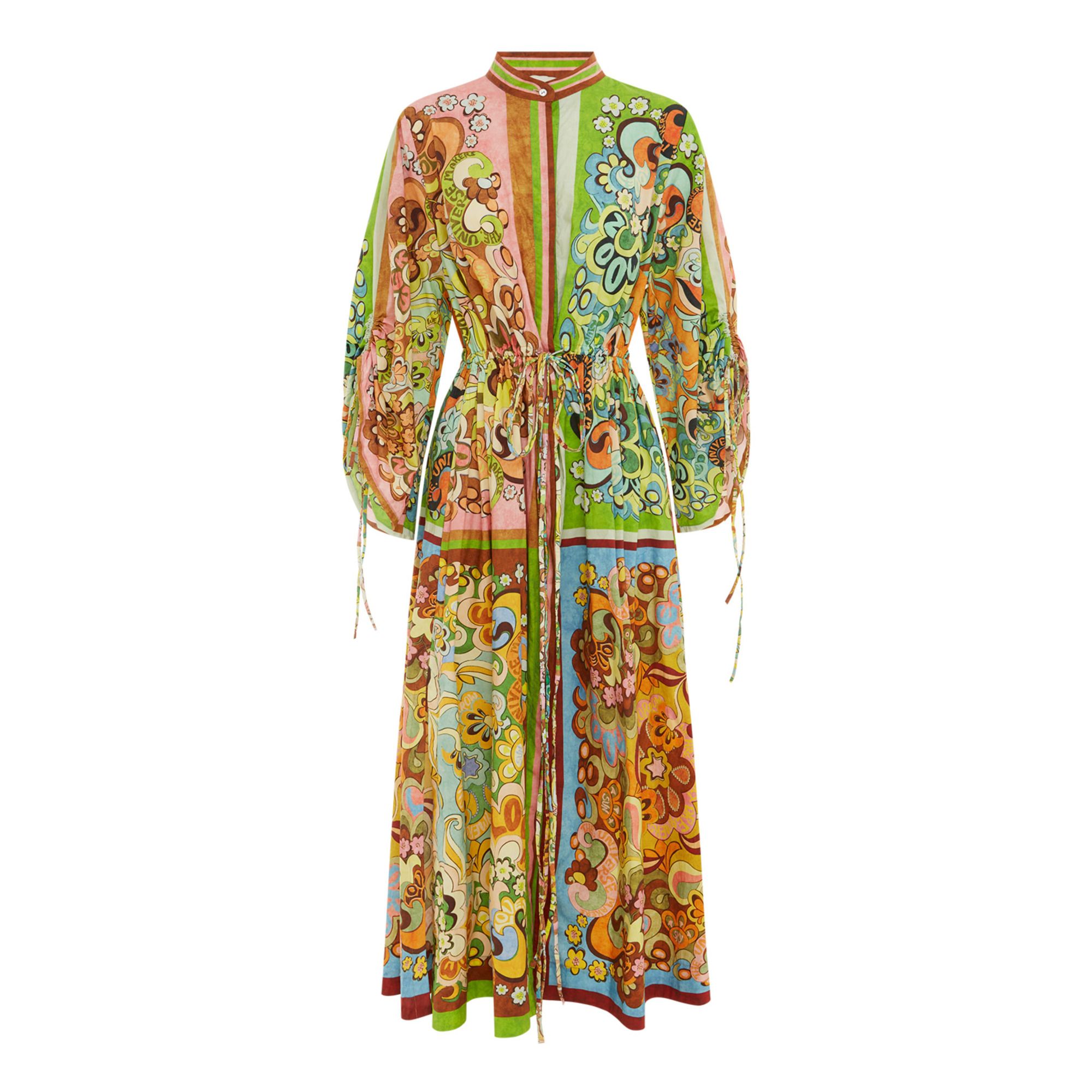 Alémais - Robe Ceinturée Dreamer Popeline de Coton Bio - Vert | Smallable