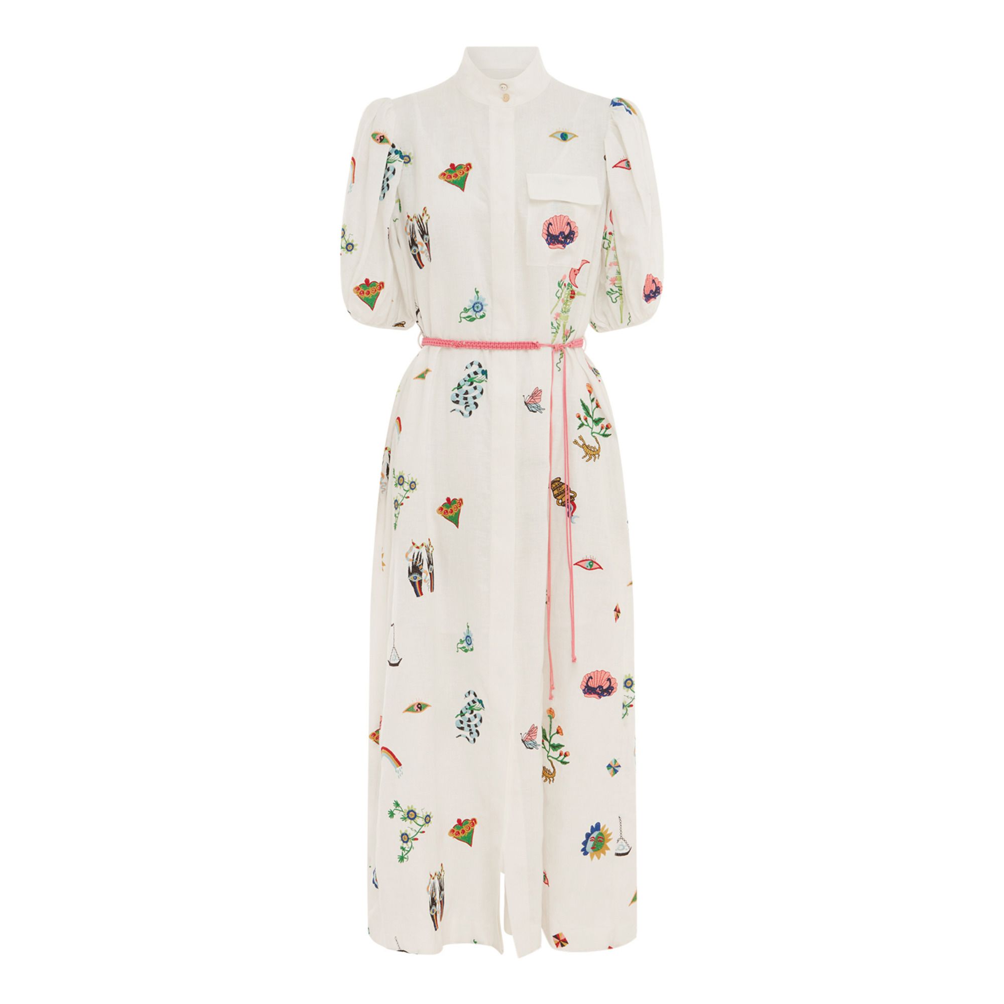 Alémais - Robe Brodée Atticus Lin - Crème | Smallable