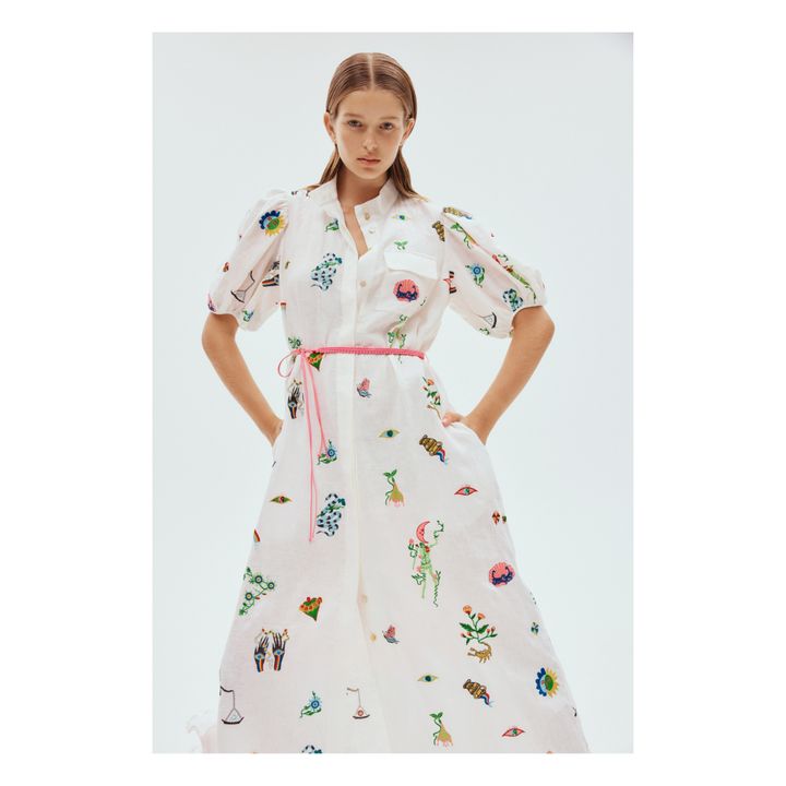 Alémais - Robe Brodée Atticus Lin - Crème | Smallable
