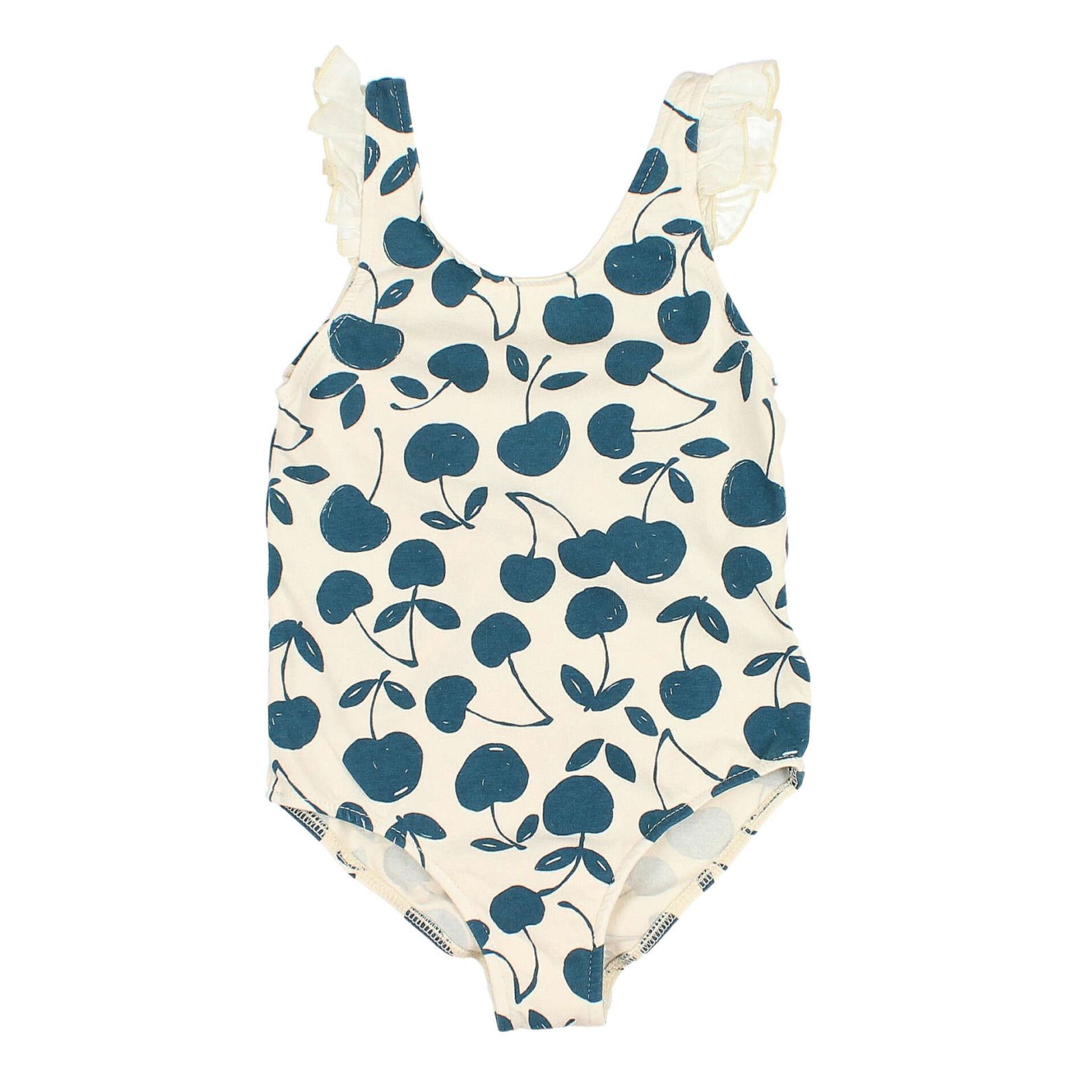 Búho - Cherry 1-piece swimming costume - Ecru | Smallable