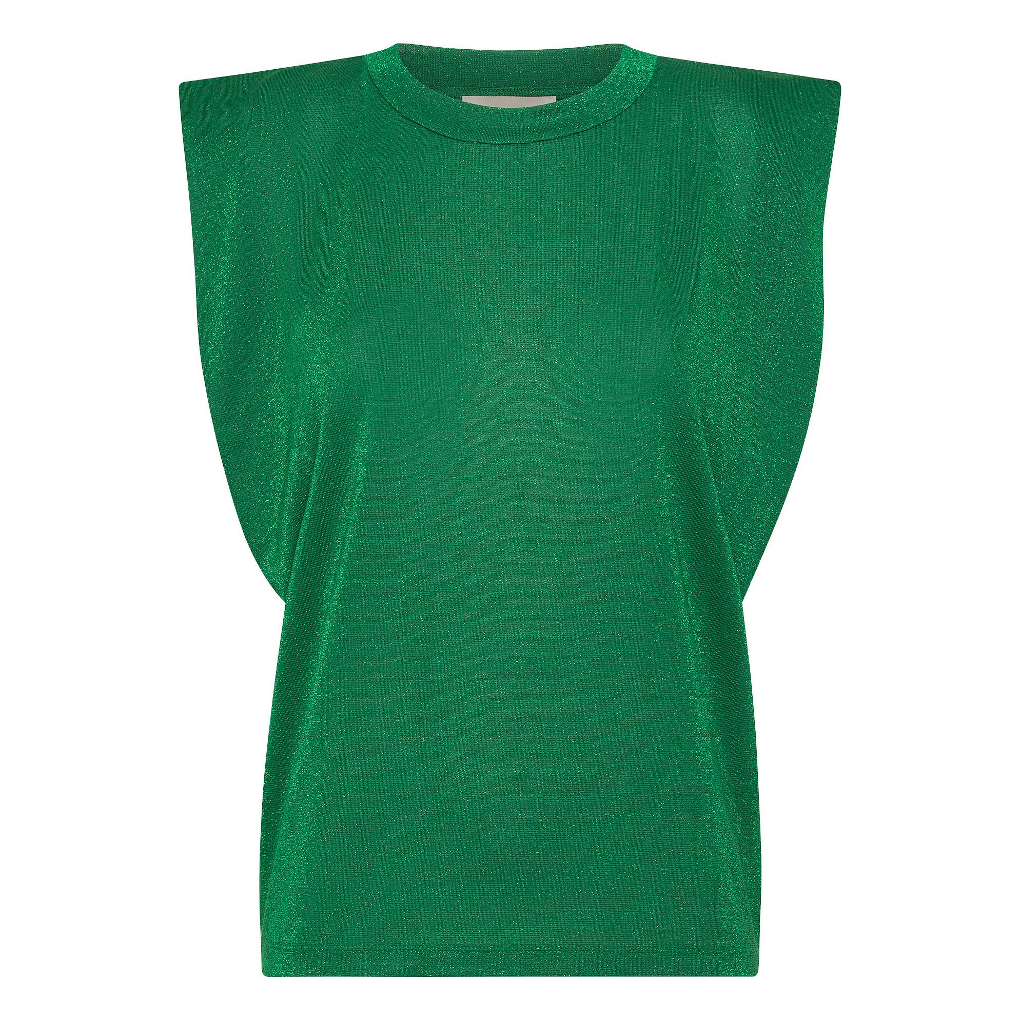 Momoni - Enna Metallic Top - Emerald green | Smallable