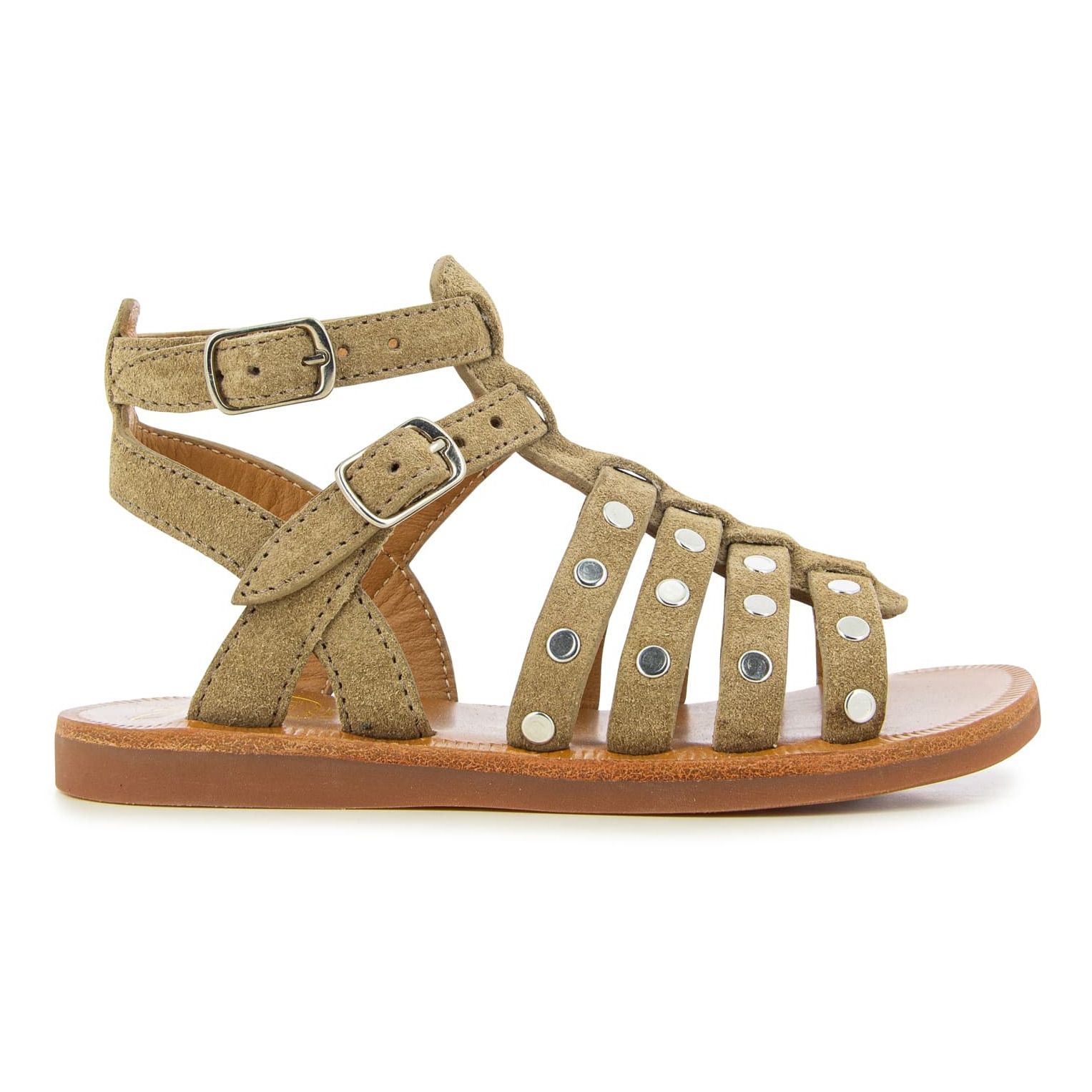 Pom d'Api - Plagette Stud sandals - Brown | Smallable