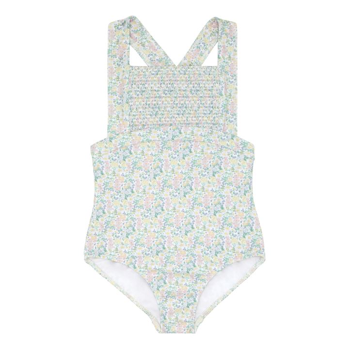 Minnow - 1 Piece Crossover Swimsuit Fleur - Green | Smallable