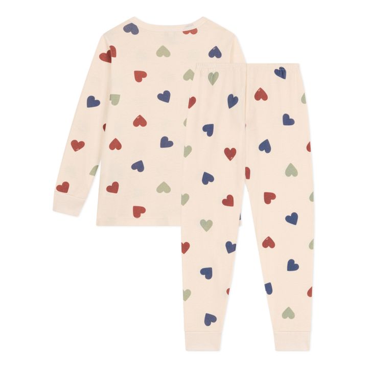 Petit Bateau - Ensemble Pyjama Mamie Cœurs - Beige | Smallable