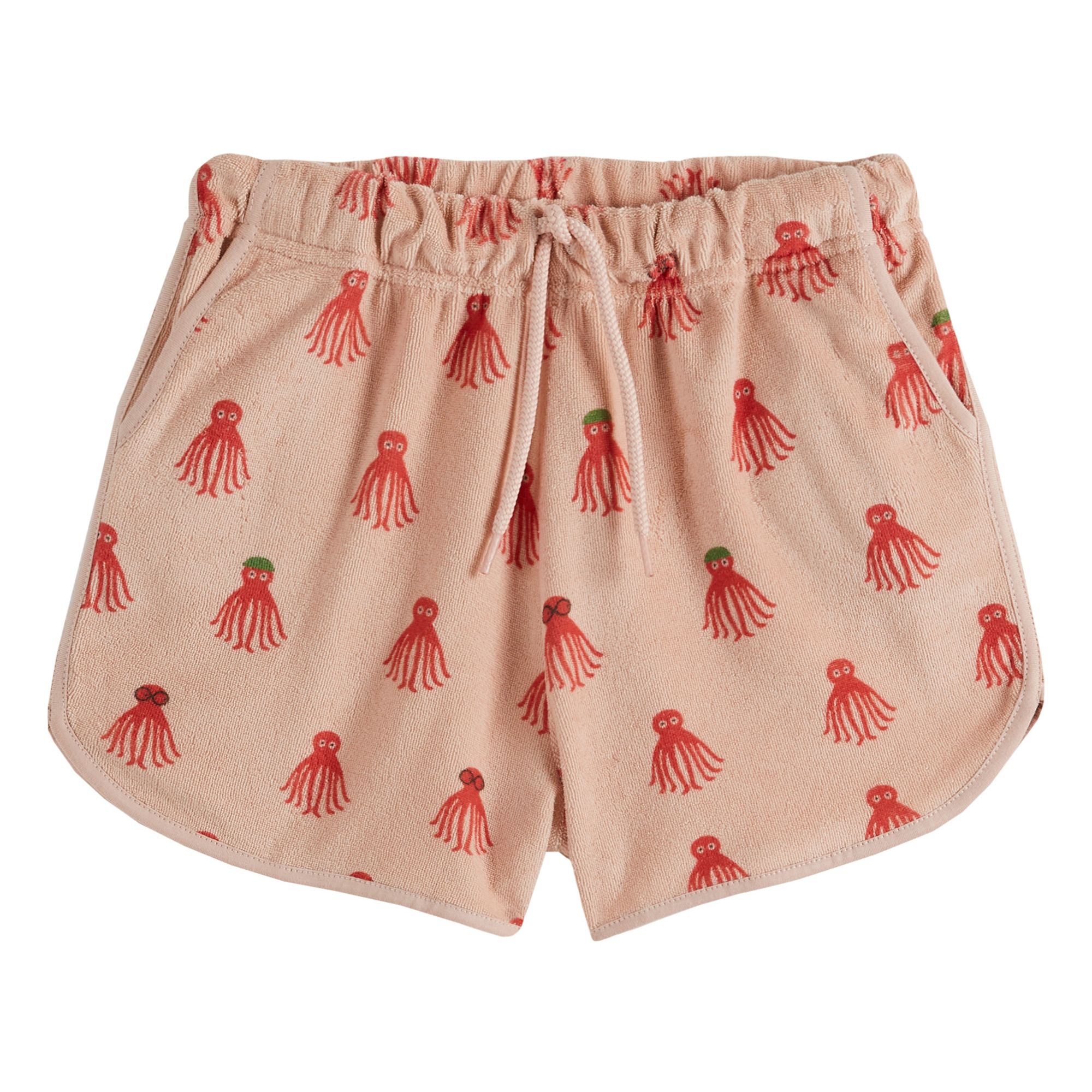 Emile et Ida - Octopus terry shorts - Red | Smallable