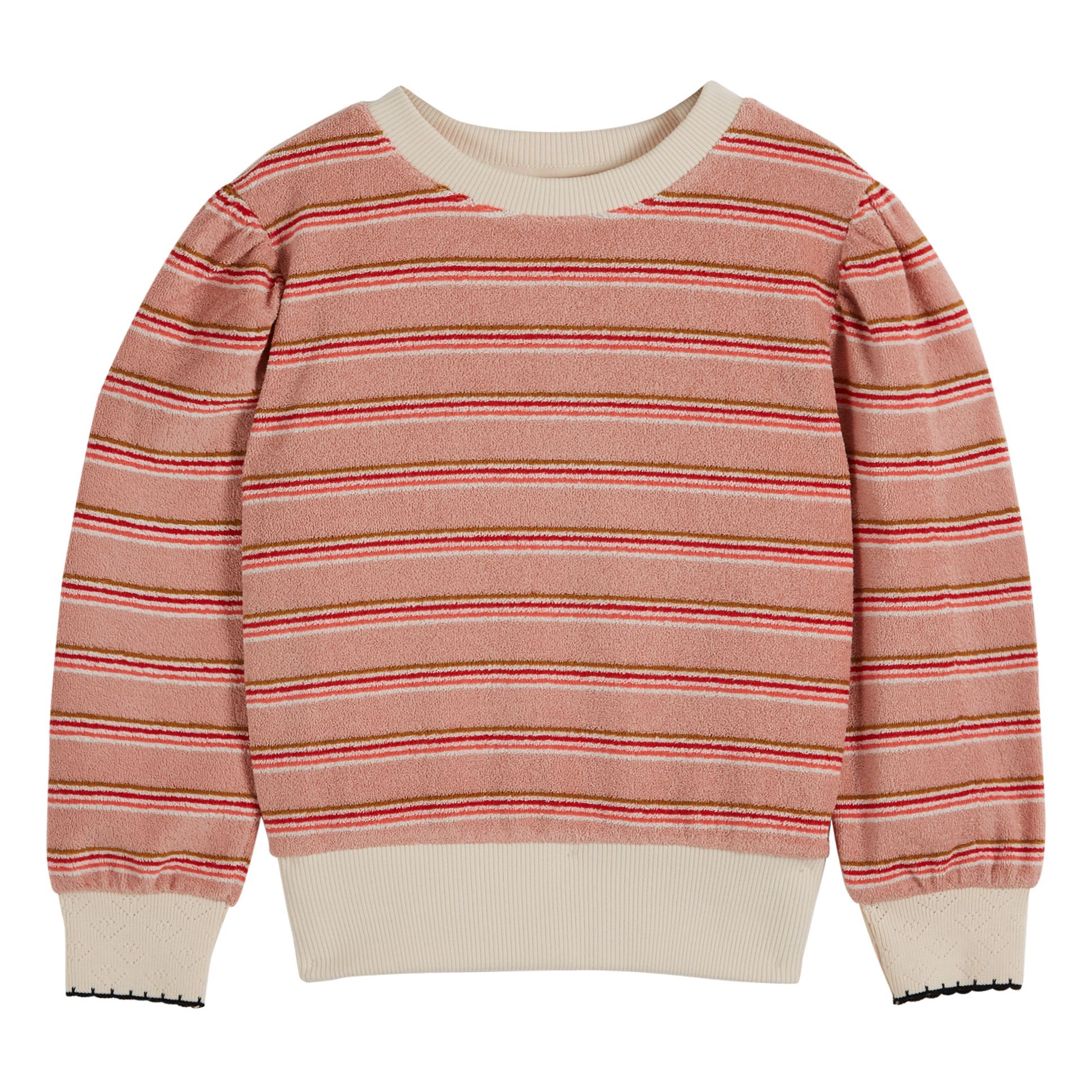 Emile et Ida - Terry striped sweatshirt - Pink | Smallable