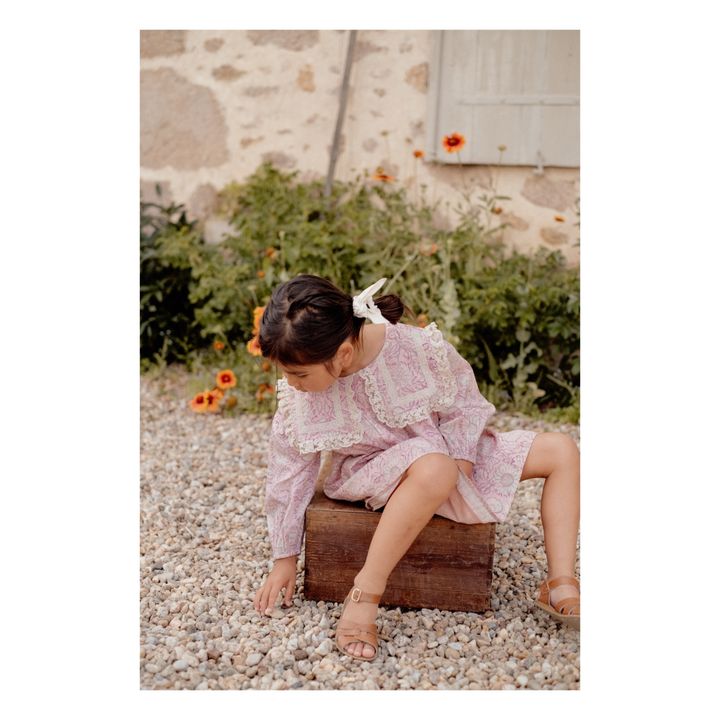 Louise Misha - Arinola Lace Collar Dress - Pink | Smallable