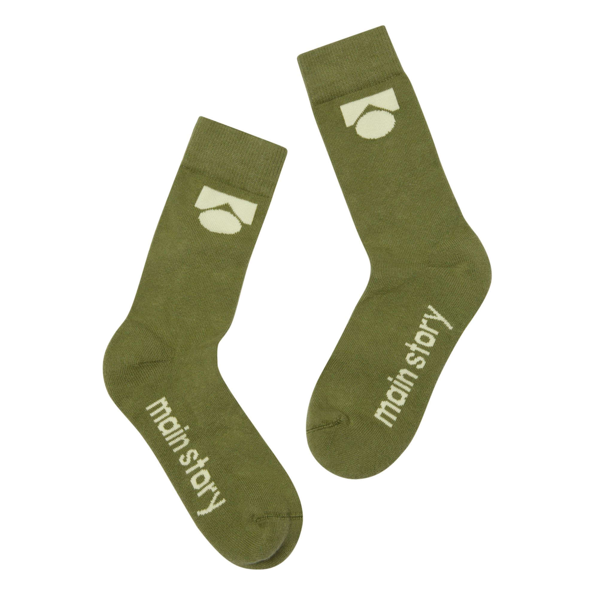 Main Story - Chaussettes Logo - Vert kaki | Smallable