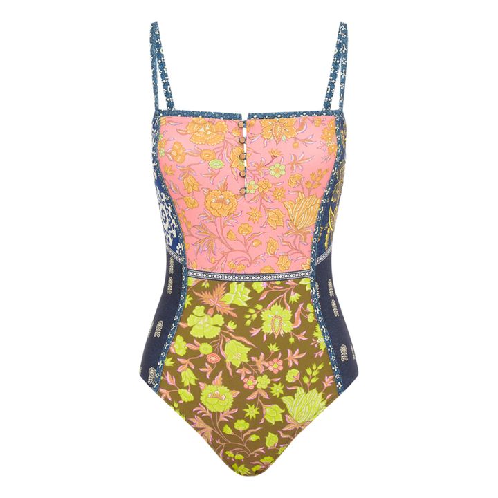 Boteh - Florimonde Patchwork 1-Piece Swimsuit - Orange | Smallable