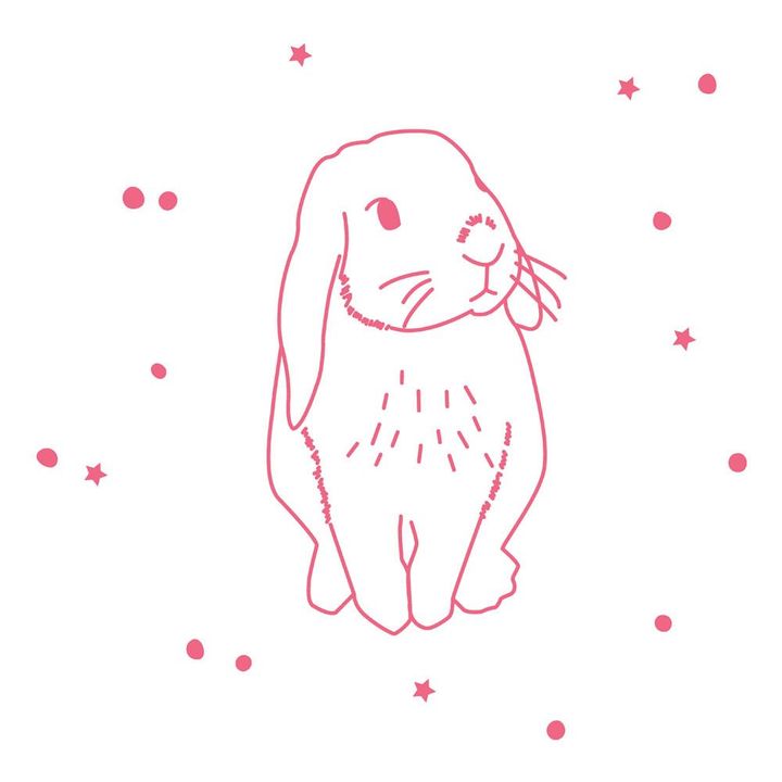 Fluorescent Rabbit Sticker MIMI'lou Design Children
