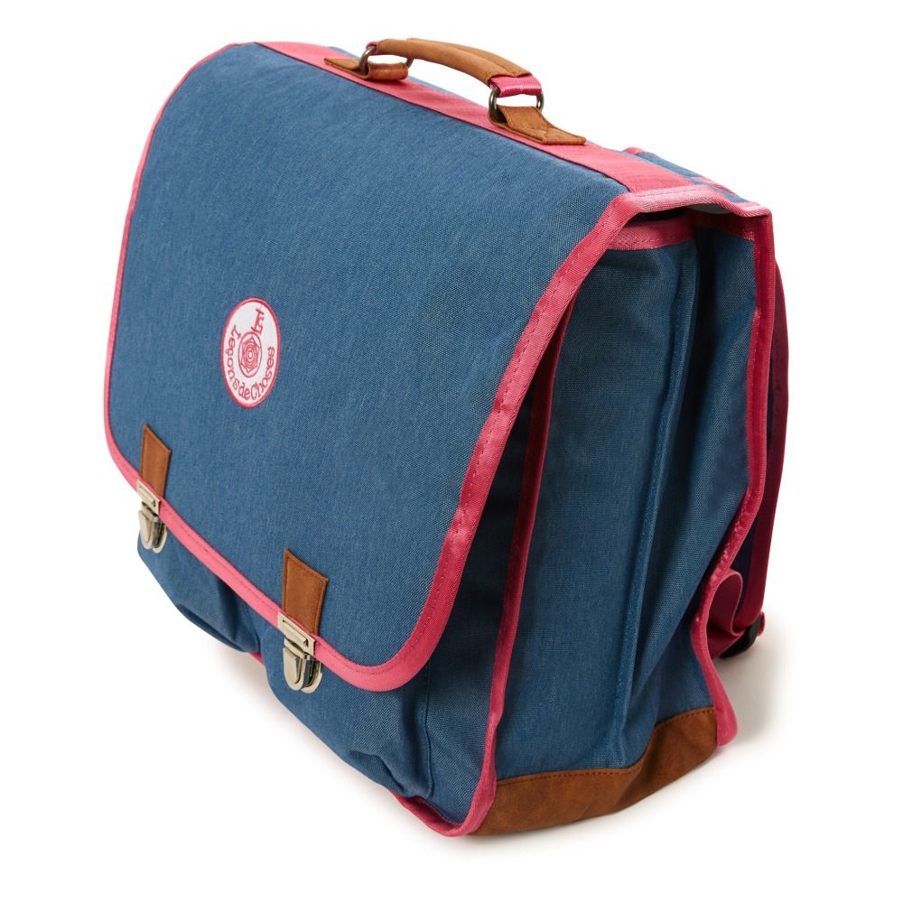 Cartable D'Ecolier Grand Format Bleu jean Leçons de choses Mode Enfant