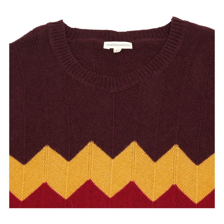 Hundred Pieces - Zig Zag Jumper - Burgundy | Smallable