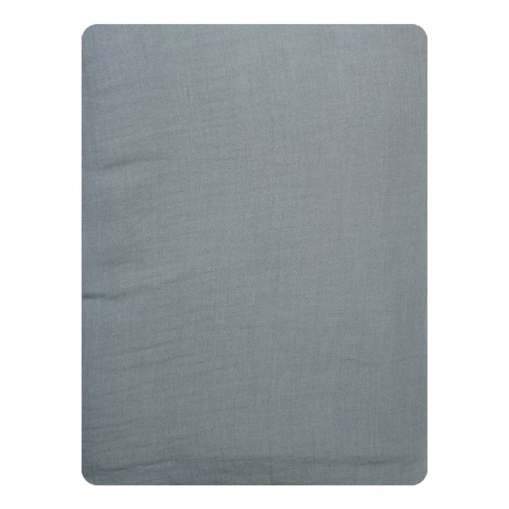 Lab - Cotton Gauze Bed Sheet - Blue Green | Smallable
