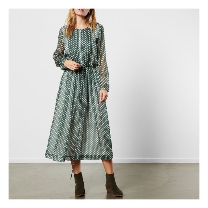 Chloé Stora - Kleid aus Seide Ronald - Grün | Smallable