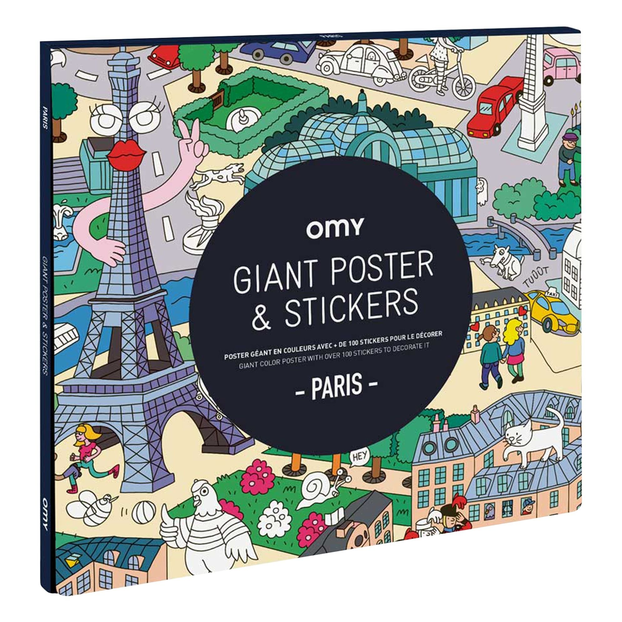 Omy - Poster groß und 100 Sticker Paris | Smallable